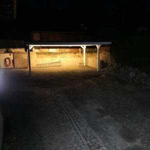 Carport mit LED Lichtband ausleuchten - Kamera und Bewegungsmelder ...