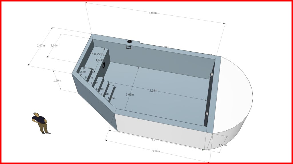 Bauplan Pool mit 3D Sketchup selber erstellen - commaik